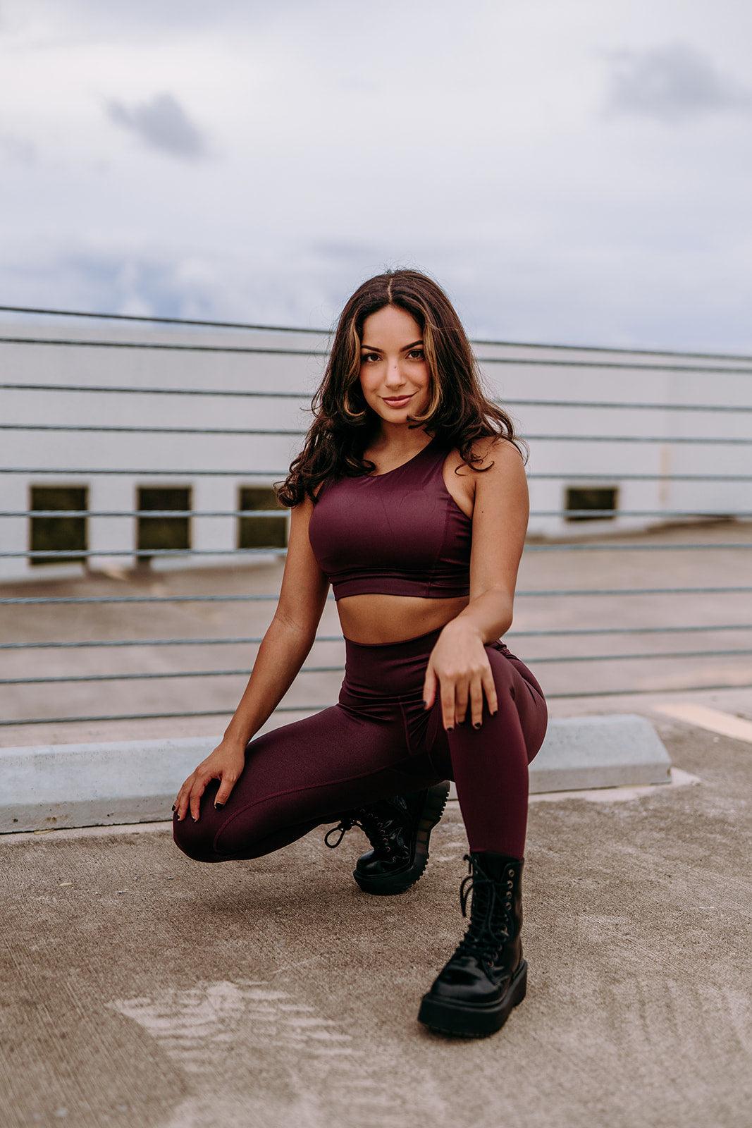 Dark Burgundy Rizzo Top – Werk Dancewear